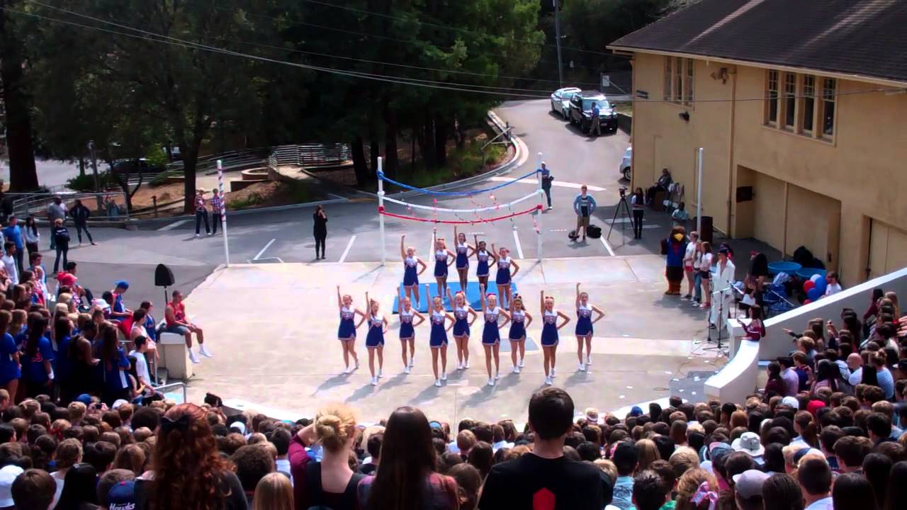 Tam High Homecoming Rally Cheerleaders 2014 - YouTube