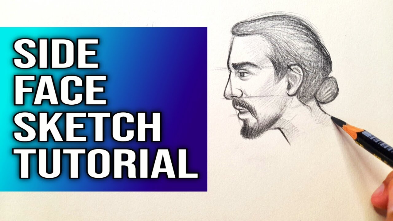 How to draw a Side face SKETCH EASY TUTORIAL for beginners with pencil ...