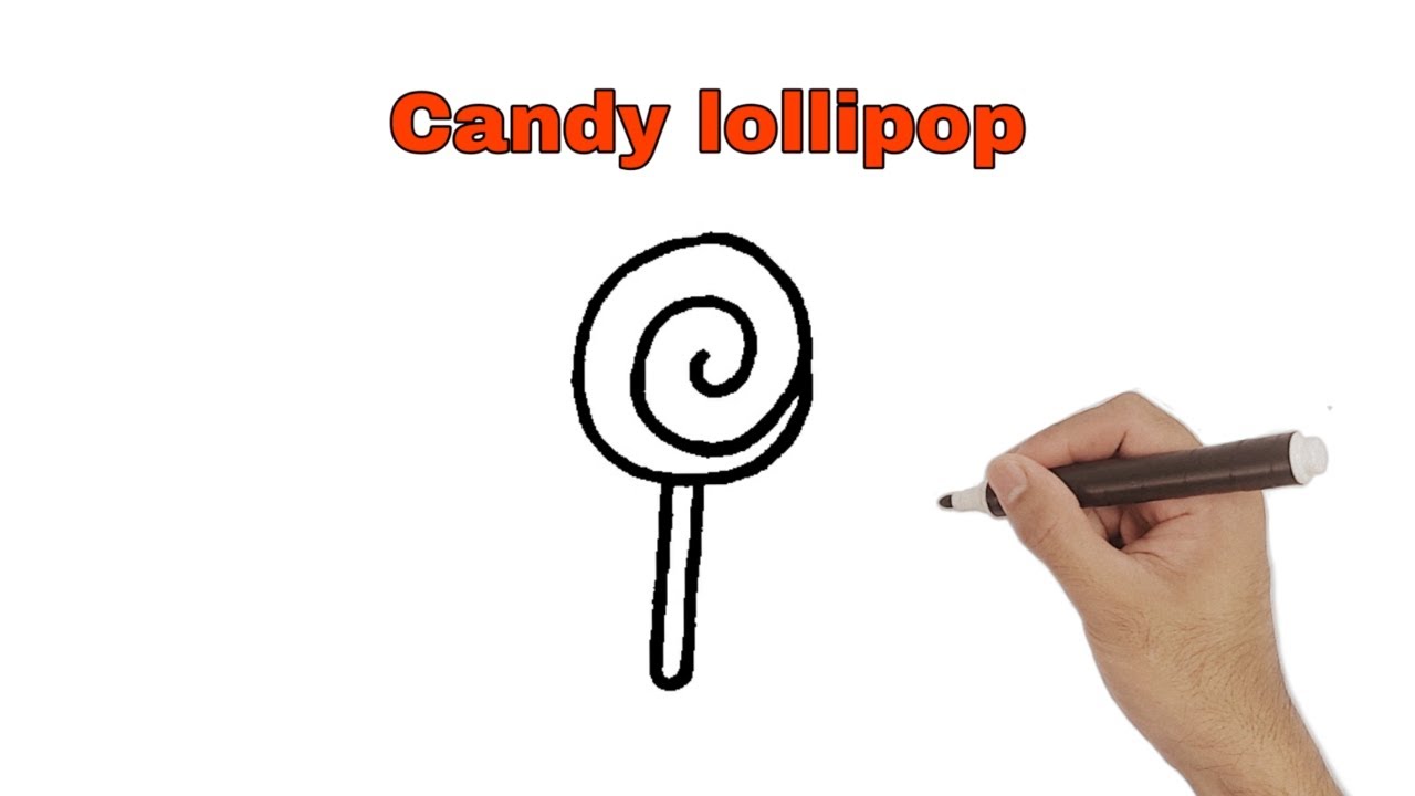 How to draw a sweet lollipop simple step || lollipop drawing that ...