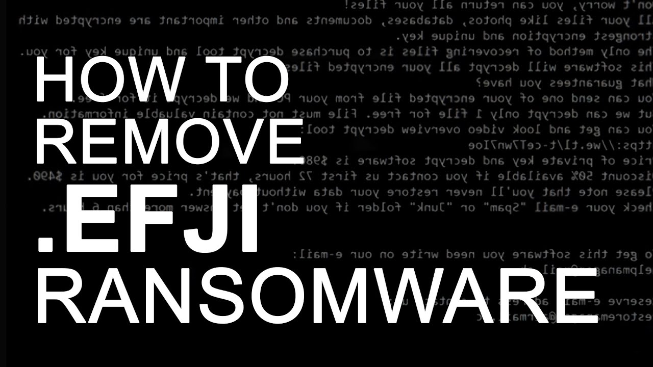How to remove .efji ransomware - YouTube