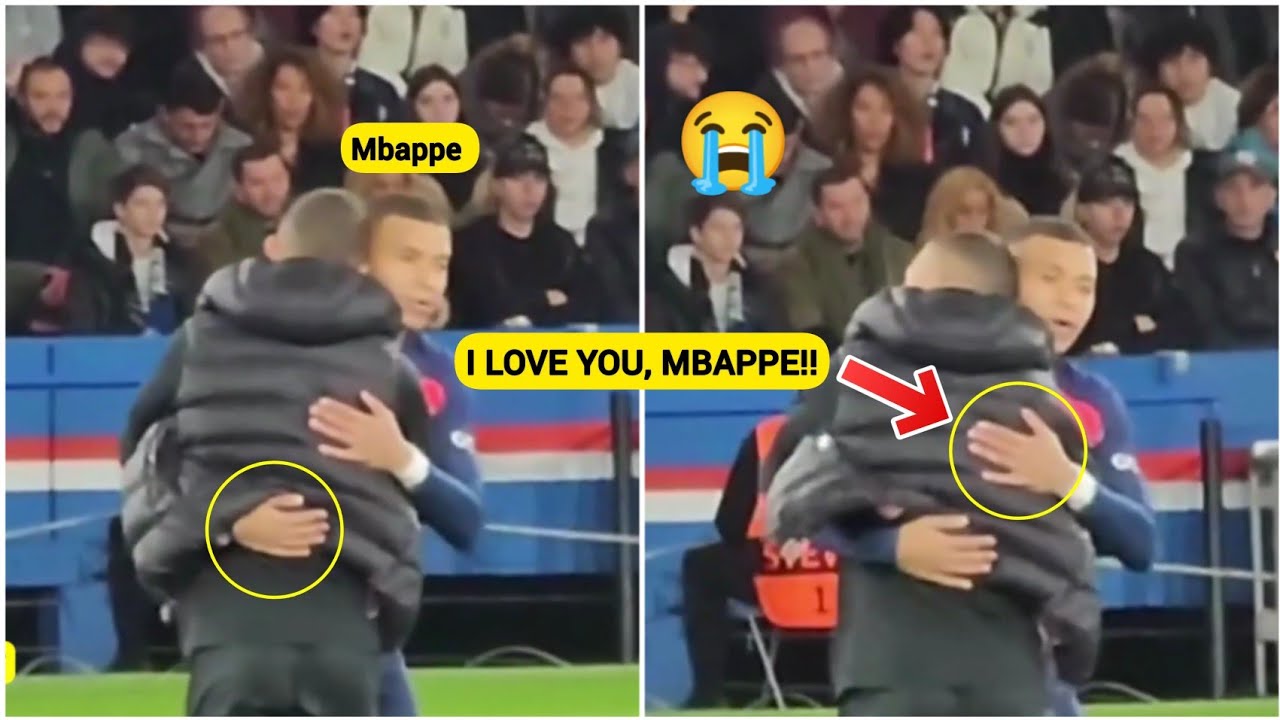 Kylian Mbappe hug Pitch invader during AC Milan vs PSG!!😭🥺 - YouTube