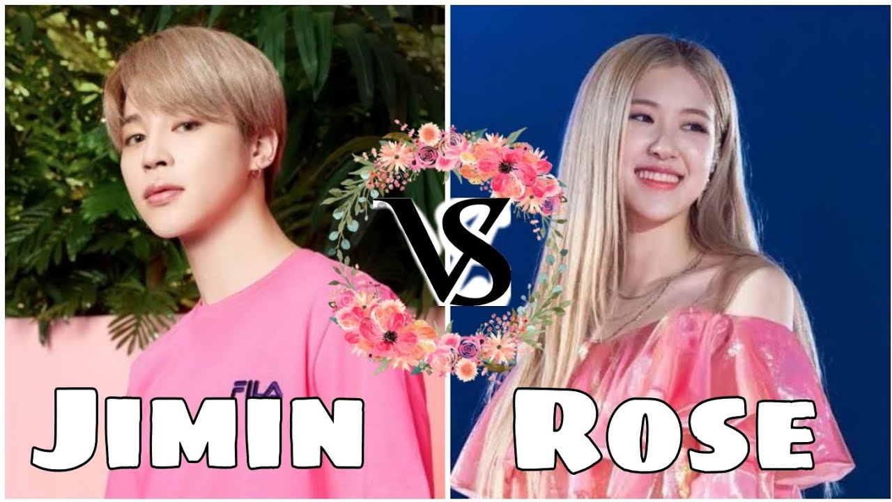 Jimin 🆚 Rose [ BTS 💜🆚 Black pink 🖤💗] #blackpink #bts #btsarmy #jimin # ...