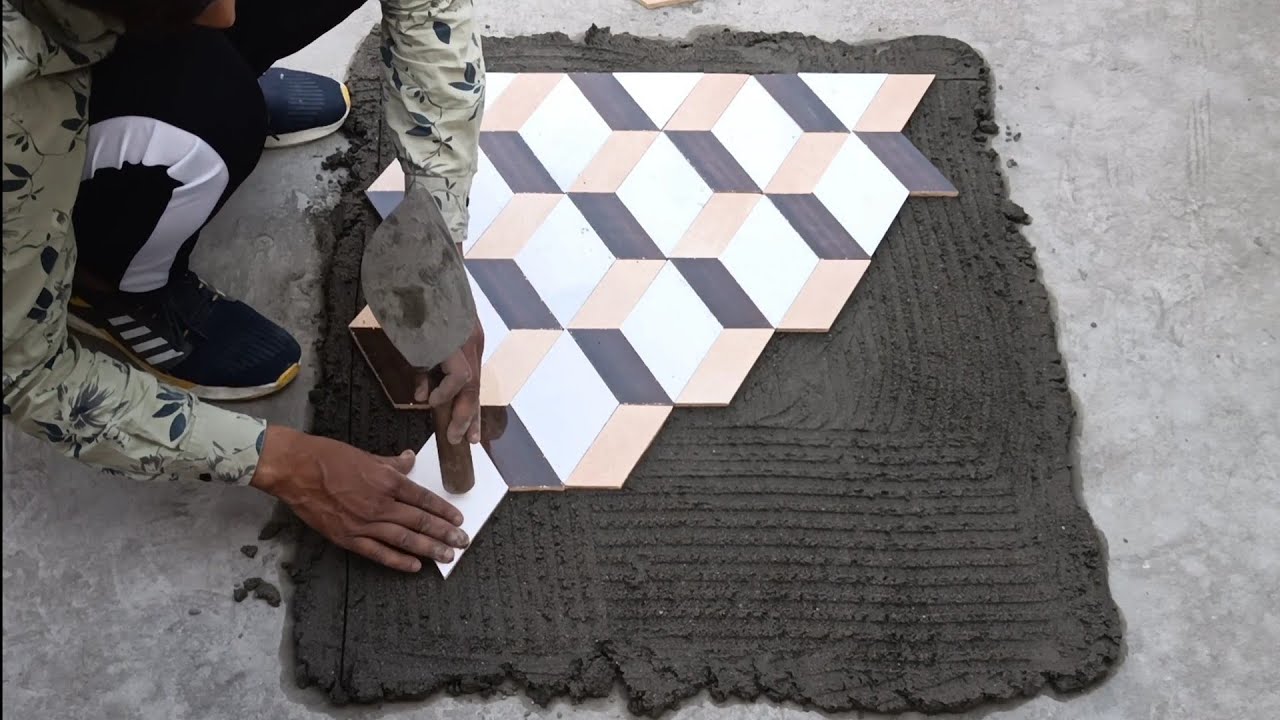 how to make 3d with install floor in tha tiles helpfull video - YouTube