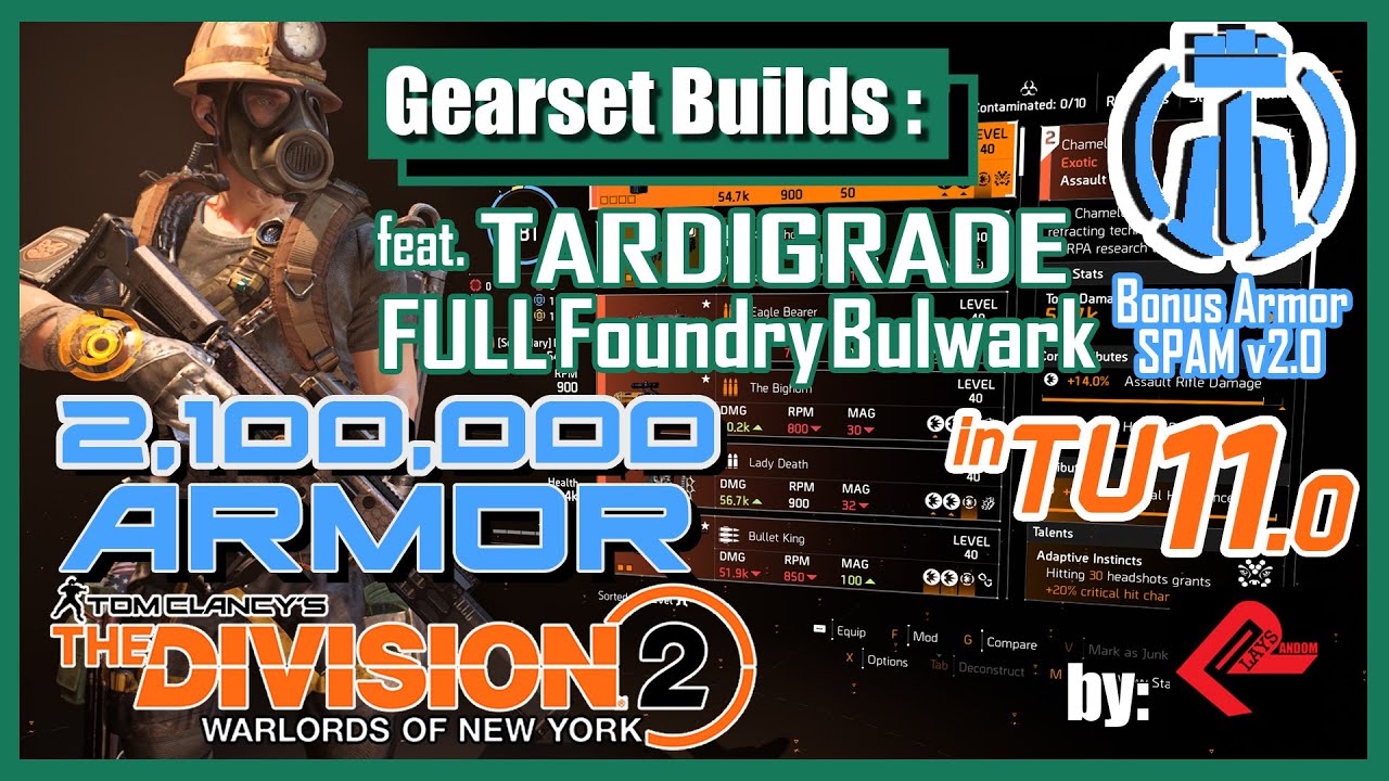 FULL Foundry Bulwark Tank 2.1 Mil Armor!! Tardigrade Exotic | The ...