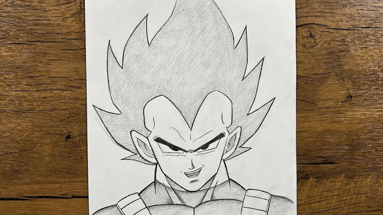 How to draw Vegeta step-by-step | Easy anime drawing for beginners ...