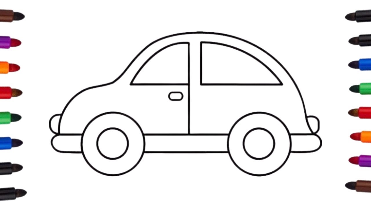 Easy Car Drawing For Kids | How To Draw Easy Car - YouTube