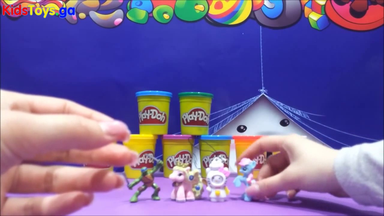 Plastilina Play Doh Opening Surprise TMNT Hello Kitty Peppa Pig & My ...