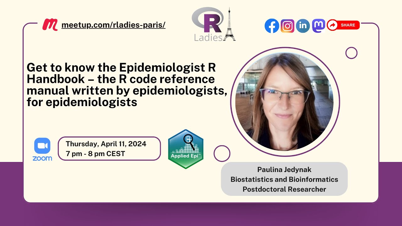 Get to Know the Epidemiologist R Handbook – the R Code Reference Manual | Paulina Jedynak - YouTube