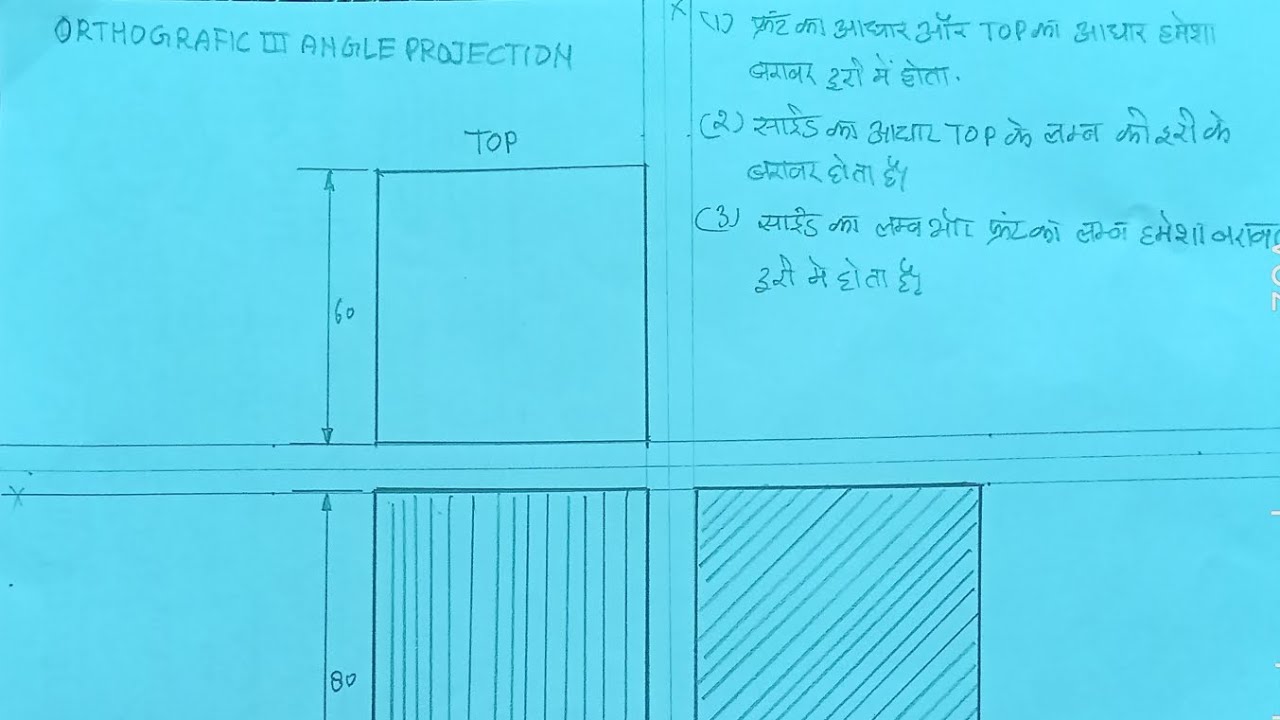 orthographic projection in engineering drawing, orthographic 3rd angle ...