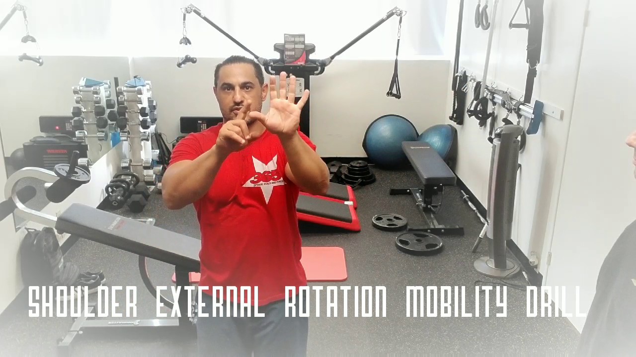 Shoulder External Rotation Mobility Drill - YouTube
