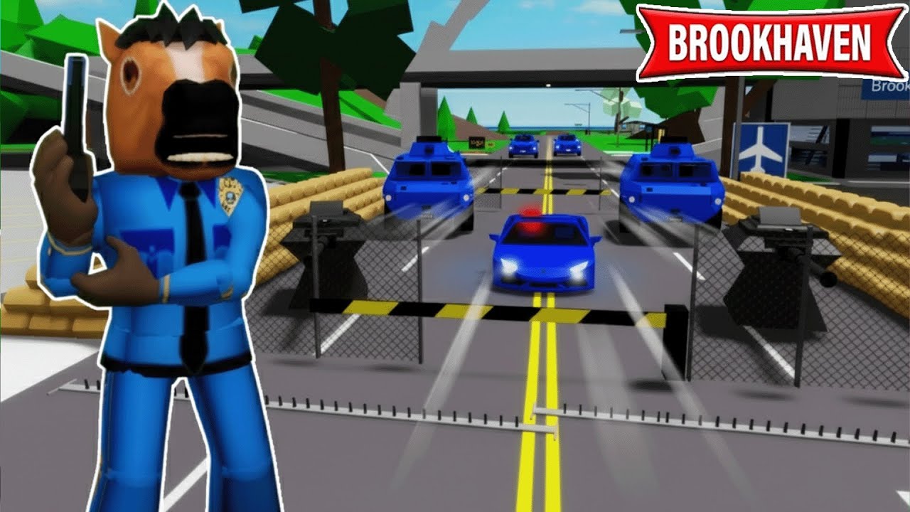 JE DIRIGE UN BARRAGE POLICIER SUR BROOKHAVEN ROBLOX - YouTube