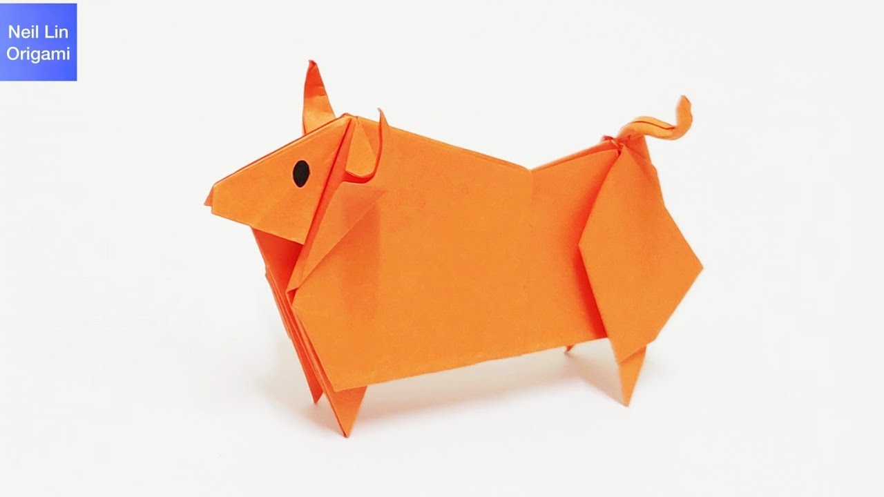 Origami Bull Tutorial - How to Make a Paper Bull - YouTube