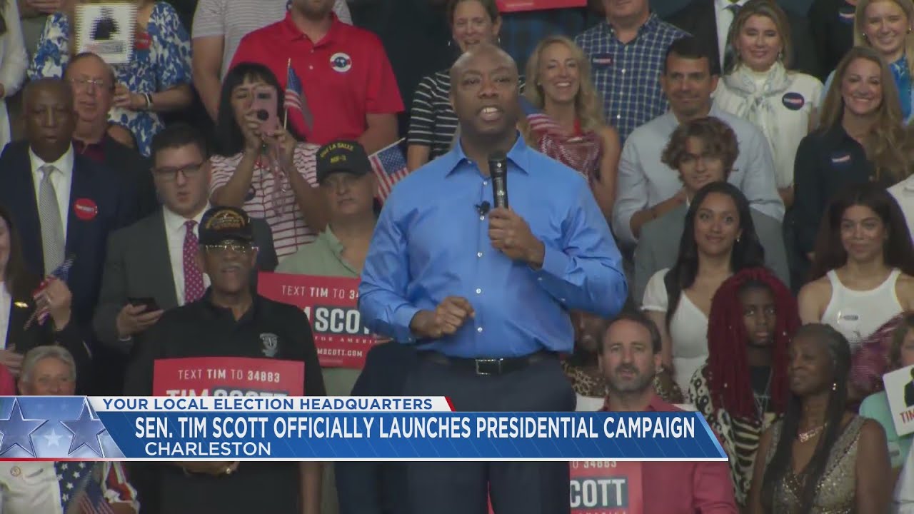 Tim Scott launches presidential campaign in his hometown - YouTube