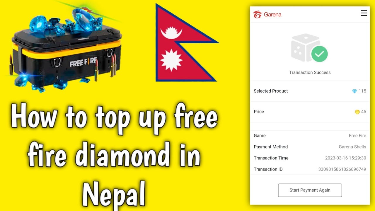 How to top up free fire diamond in Nepal / free diamond app 2023 - YouTube