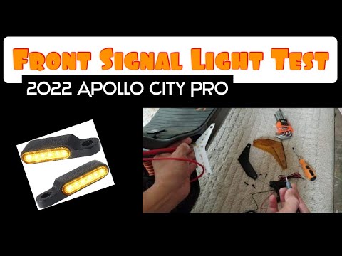 Apollo City Pro 2022 Front Signal Lights Connection Test - YouTube