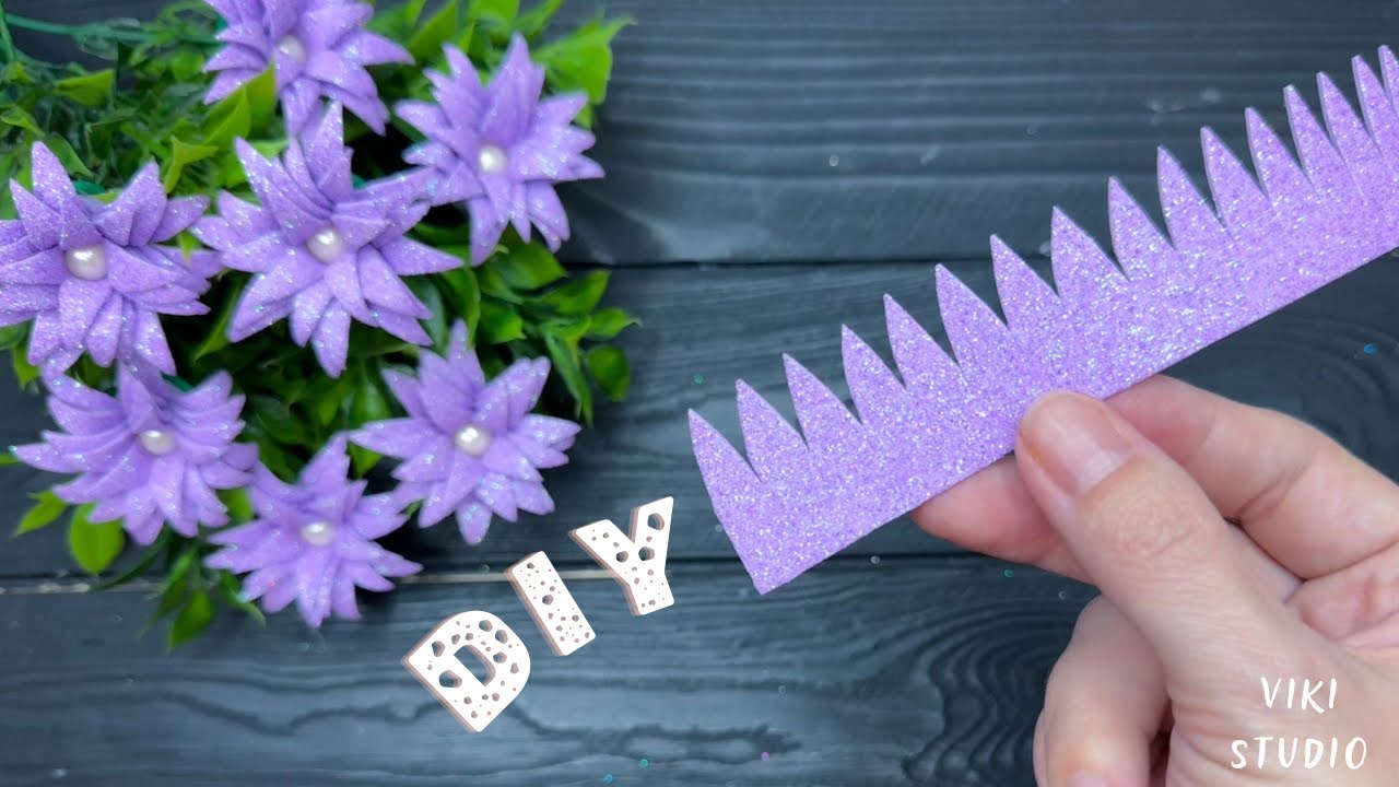 Easy Flowers from EVA Foam Easy Flowers DIY Tutorial Crafts - YouTube