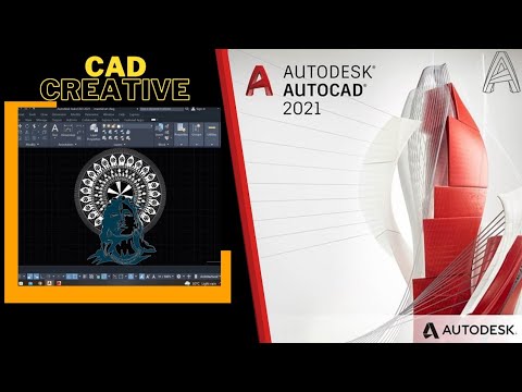 ||AutoCAD creative drawing||mandal art in autocad||#autocad # ...