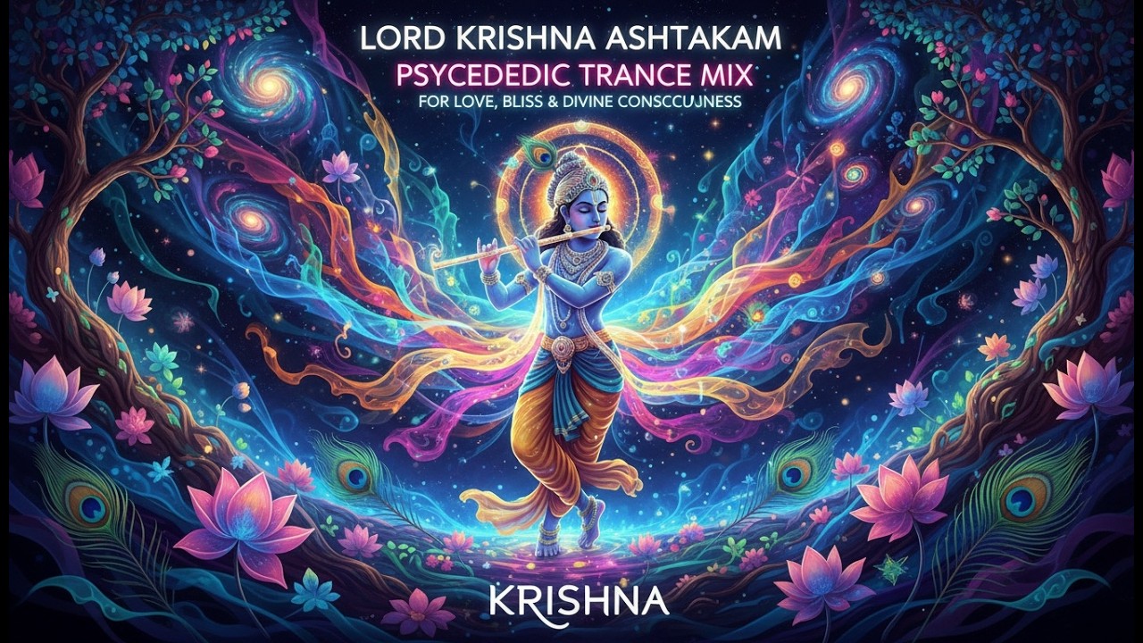 Lord Krishna Ashtakam | Psychedelic Trance Mix for Love, Bliss & Divine ...