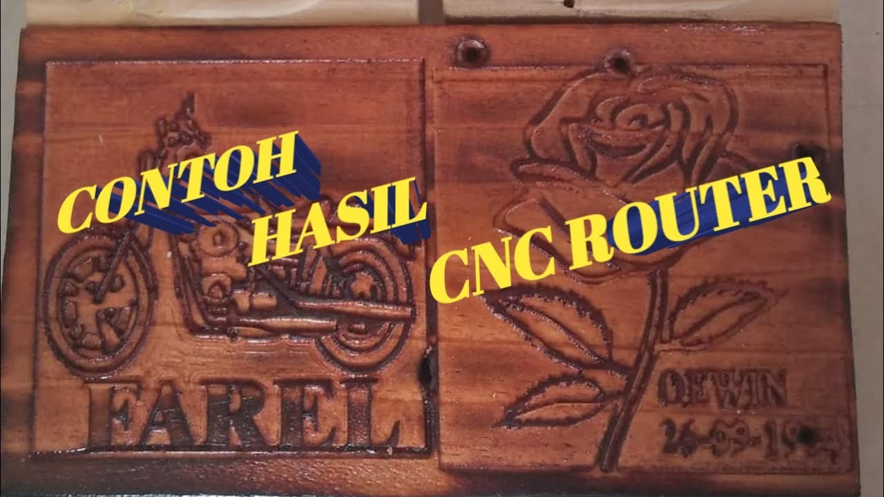 contoh grafir dan ukir dengan cnc - YouTube