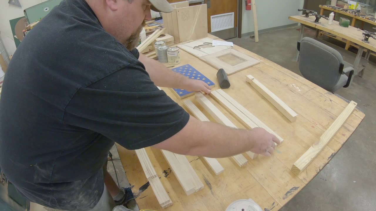How to build a Rustic American flag coin rack - YouTube