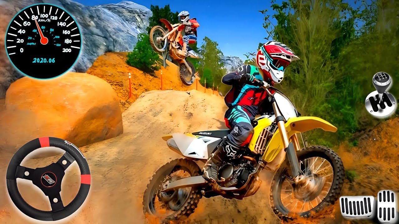 Motocross Dirt Bike Racing Simulator 3D - Offroad Bike Stunt Driving #1 ...
