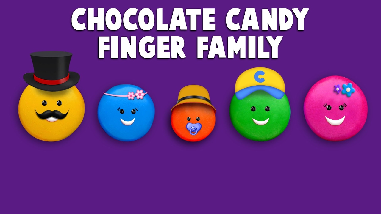 The Finger Family Chocolate Candy Family Nursery Rhyme | Chocolate ...