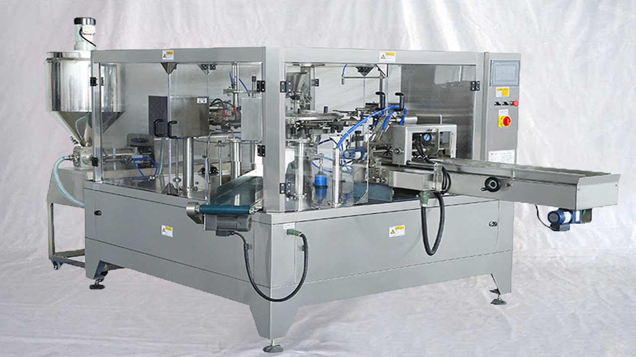 Automatic bag given doypack liquid packing machine rotary juice filler ...