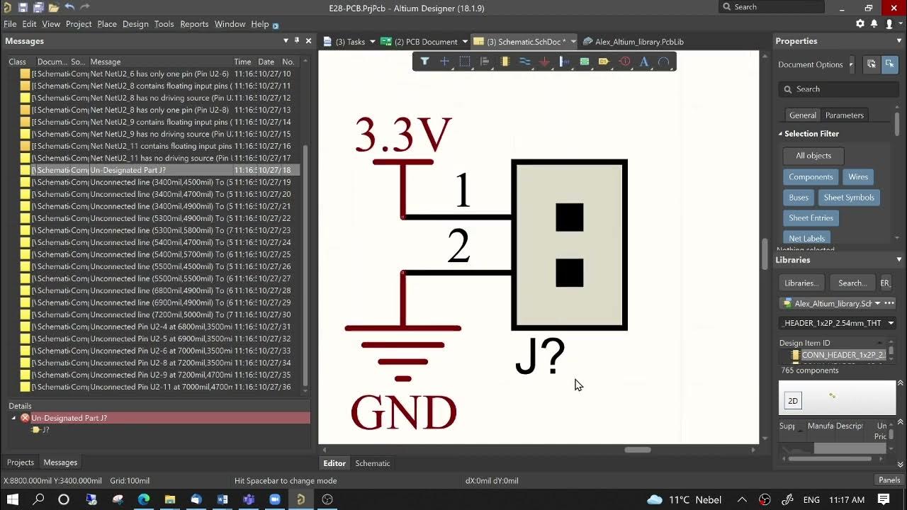 Altium Designer #14 Fixing schematics errors floating input - YouTube