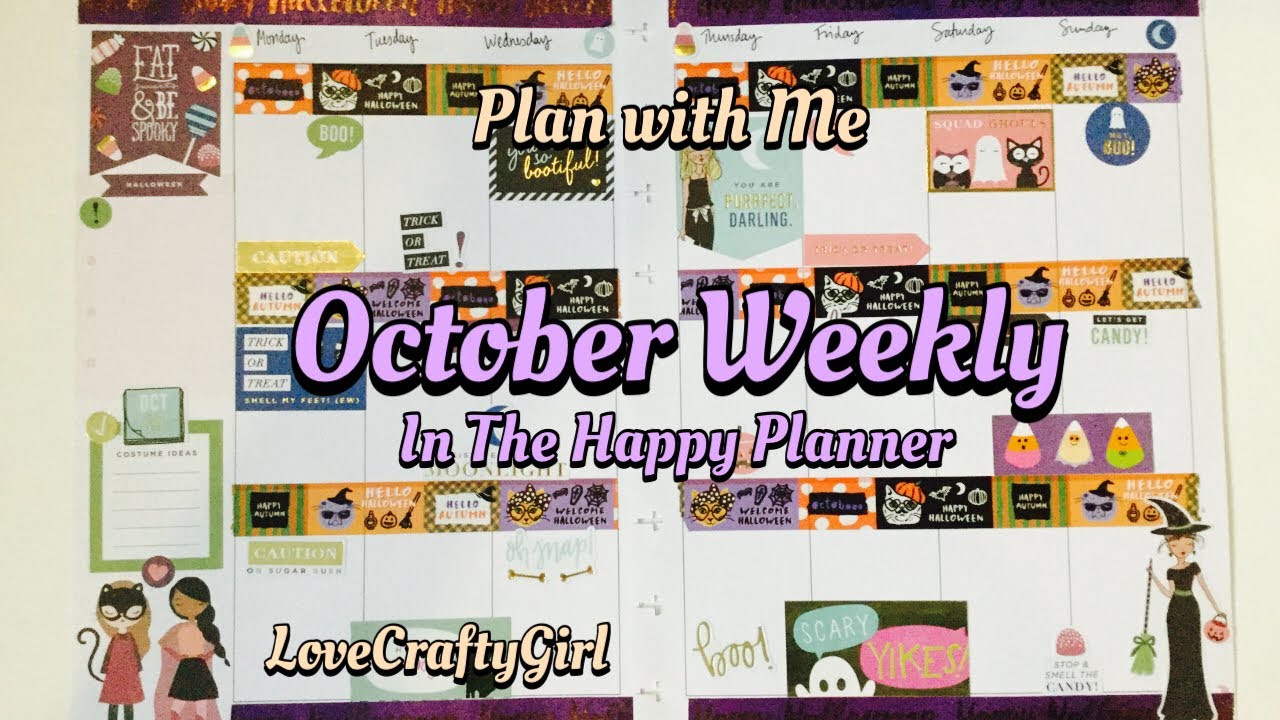 Plan with Me: October Weekly in The Happy Planner - YouTube