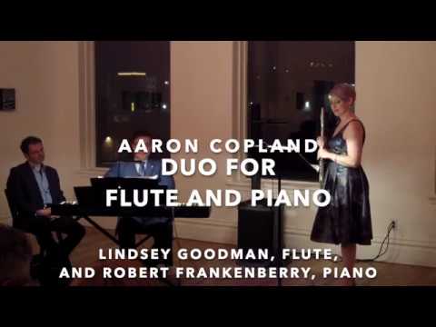 Aaron Copland Duo for Flute and Piano - YouTube