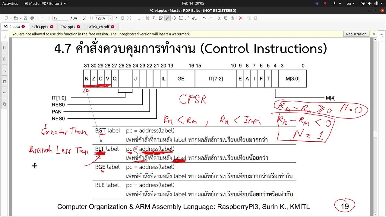 รายละเอียดของ CPSR (Current Program Status Register) - YouTube