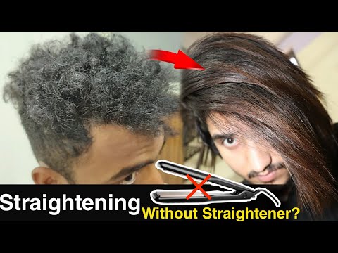 Curly to Straight Hair Without Straightener | Hair Straightening / Rebounding / Smoothening Problem