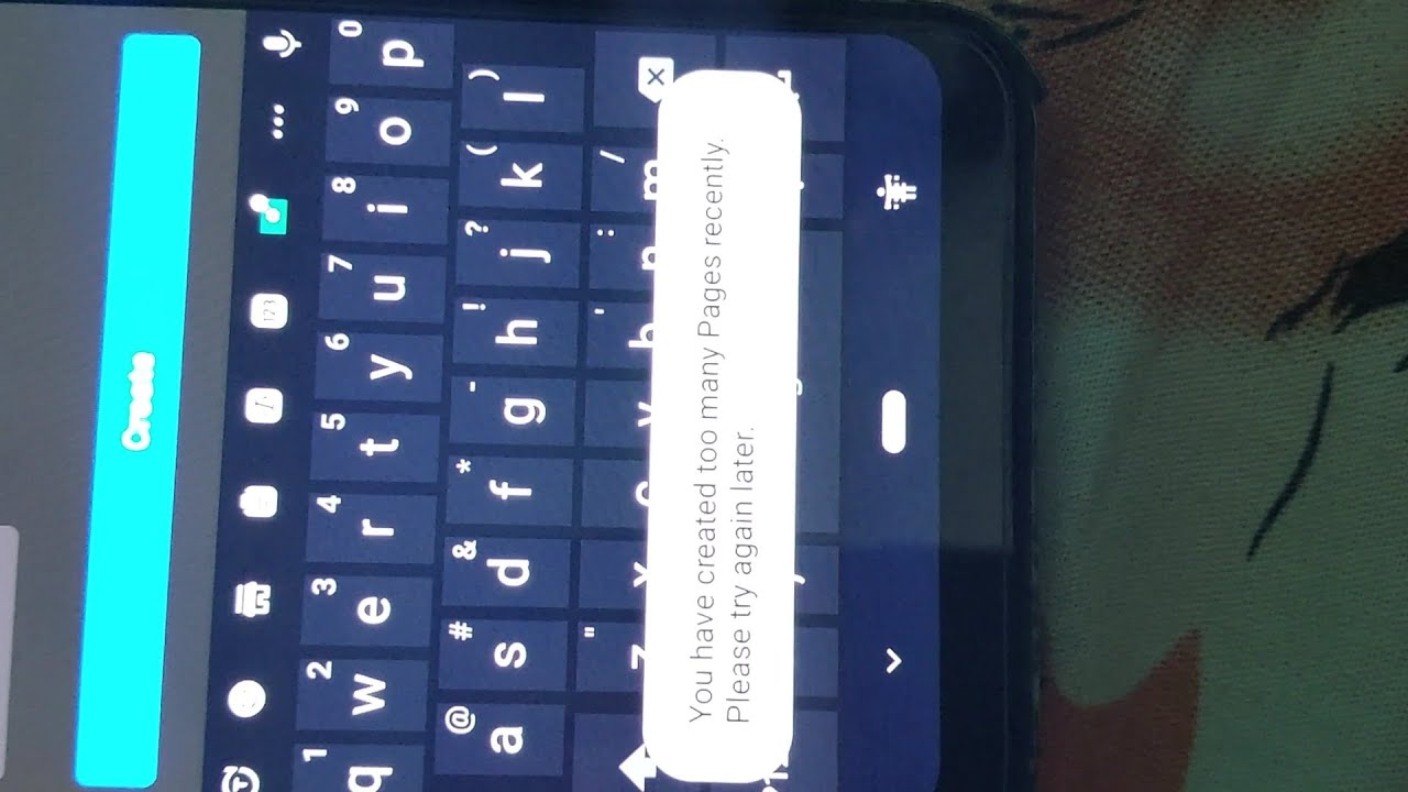 facebook page create problem | you have too many pages recently please ...