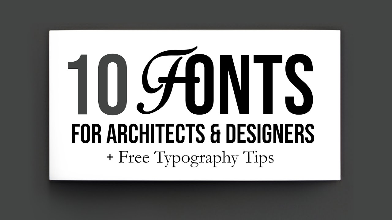 10 Popular Fonts Every Architect and Designer Should Have | Typography ...