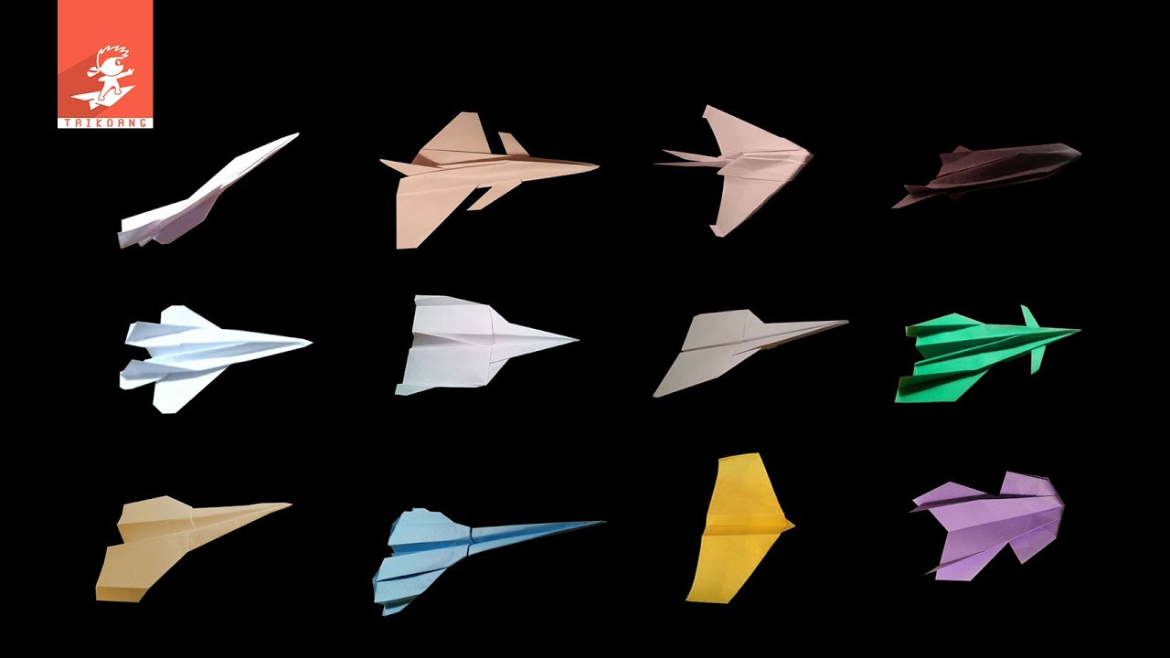 Paper Airplane Collection - My designs and Favorites - YouTube