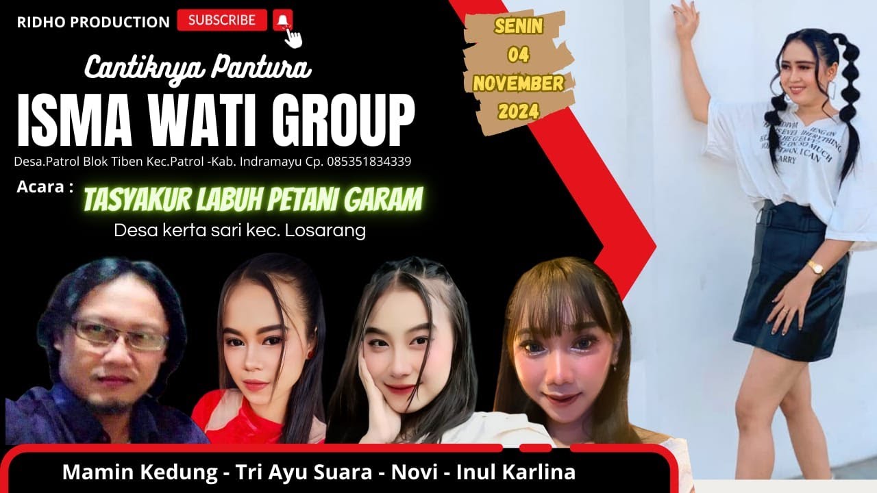 LIVE MUSIK CANTIKNYA PANTURA ISMA WATI SHOW ACARA TASYAKUR LABUH PETANI GARAM KERTASARI MALAM ...