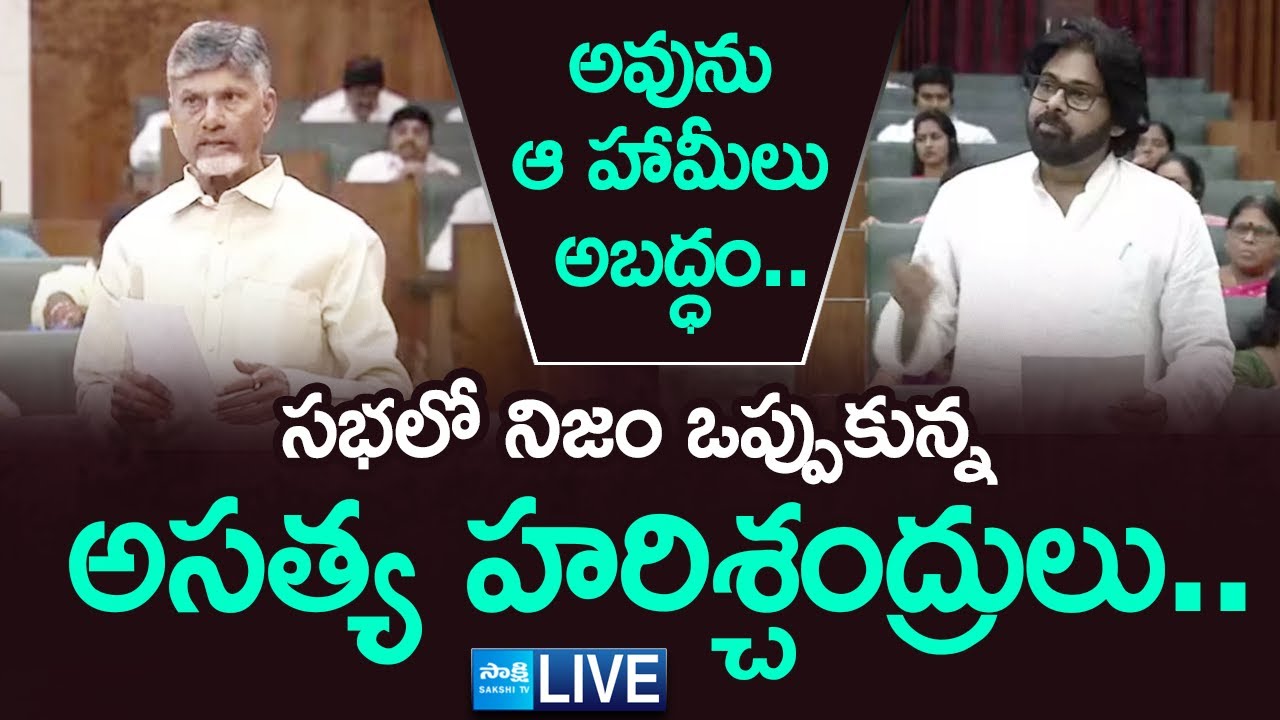 LIVE : Chandrababu And Pawan Kalyan Fake Promises | TDP Super Six ...