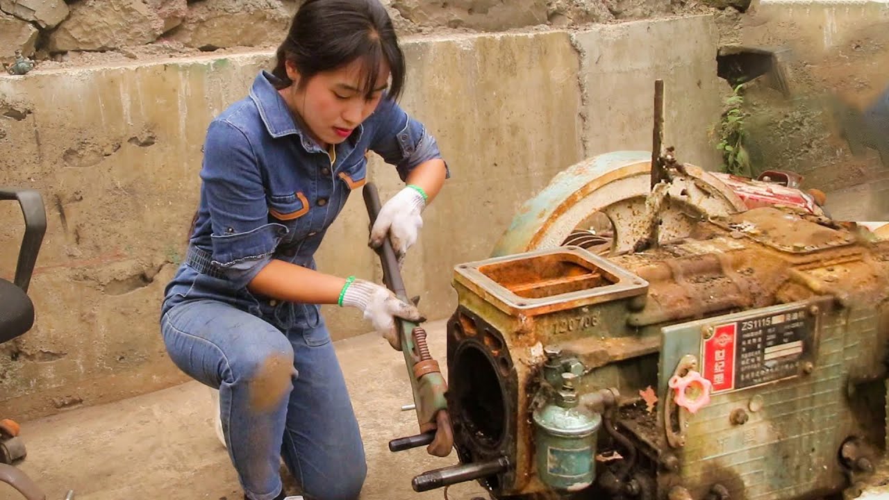 💡Genius Girl Miraculously Restored 22KW Diesel Engine For A Winery ...