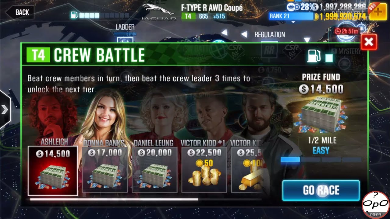 CSR Racing 2 | T4 Crew Battle Ashleigh CSR2 - YouTube