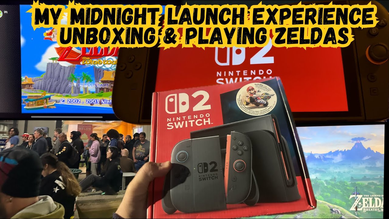 My Nintendo Switch 2 Launch Day Experience! | Unboxing & Playing The ...