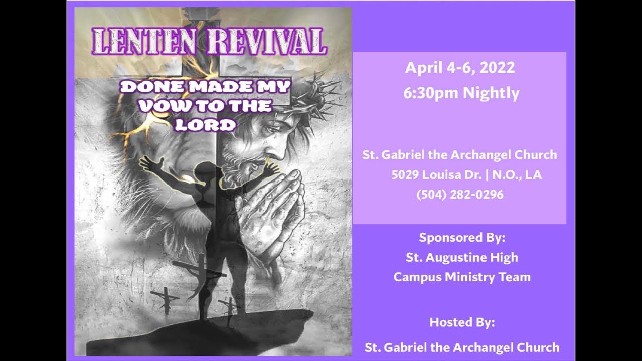 St. Gabriel Lenten Revival (April 6, 2022) Part 1 - YouTube