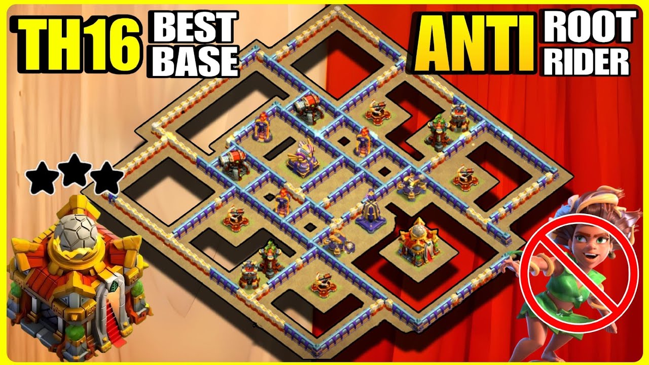 *UNBEATEN* TH16 BASE ! BEST TH16 WAR BASE WITH LINK ! ANTI 2 STAR WAR ...