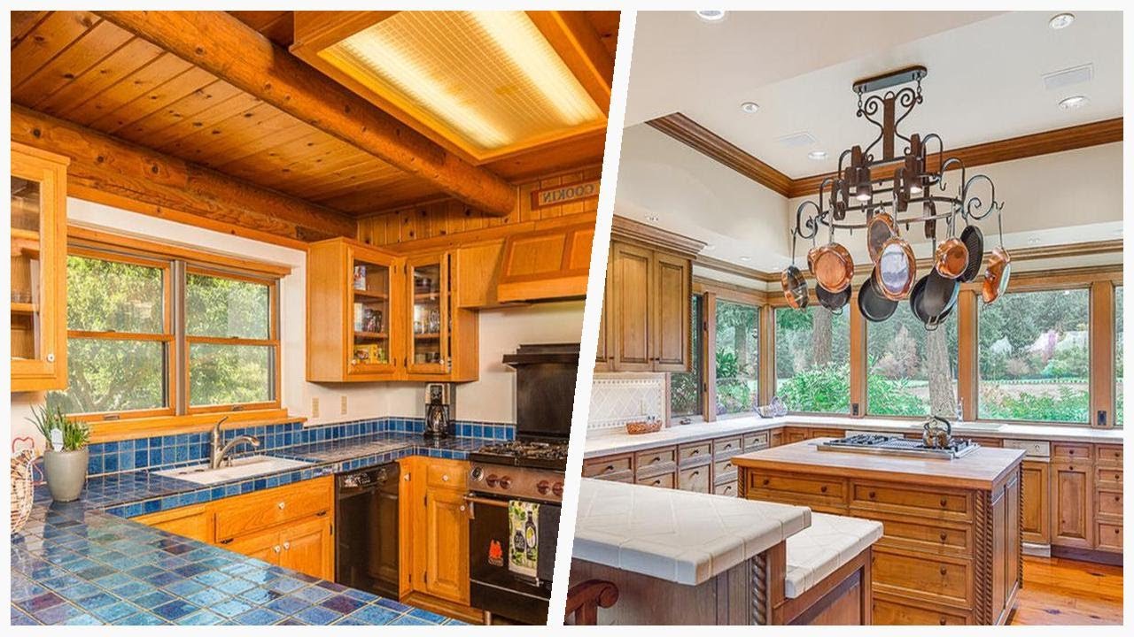 75 Farmhouse Kitchen With Tile Countertops Design Ideas You'll Love 😊 ...