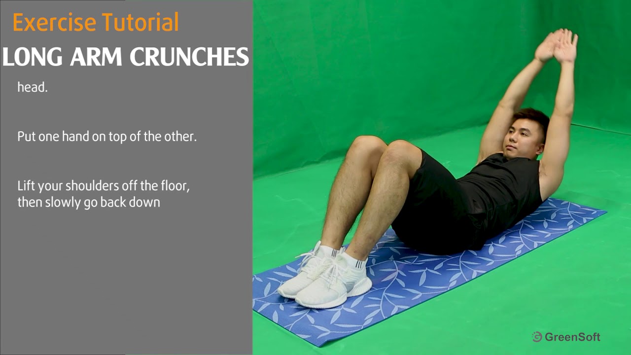 How to do: LONG ARM CRUNCHES - YouTube