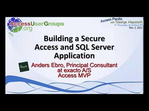 AP: Building a Secure Access and SQL Server Application, by Anders Ebro ...