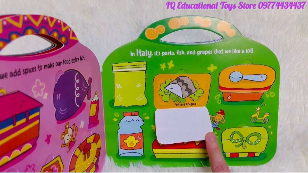 IQ ets What’s inside in my lunch box lift the flap book for kids - YouTube