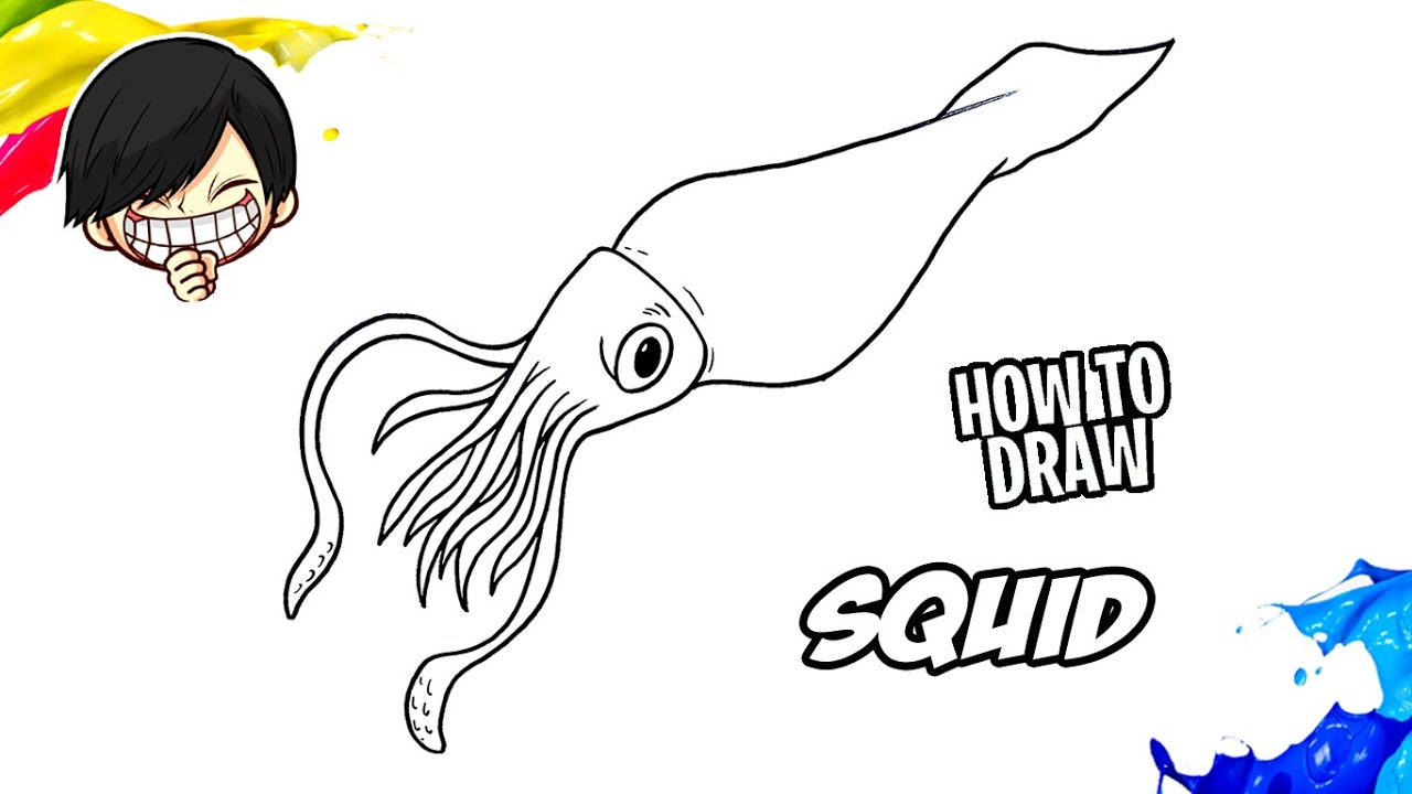 How to draw a Squid - YouTube