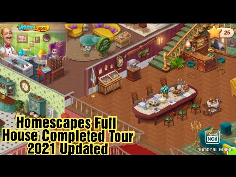 Homescapes Full House Completed Tour | Updated 2021 | - YouTube