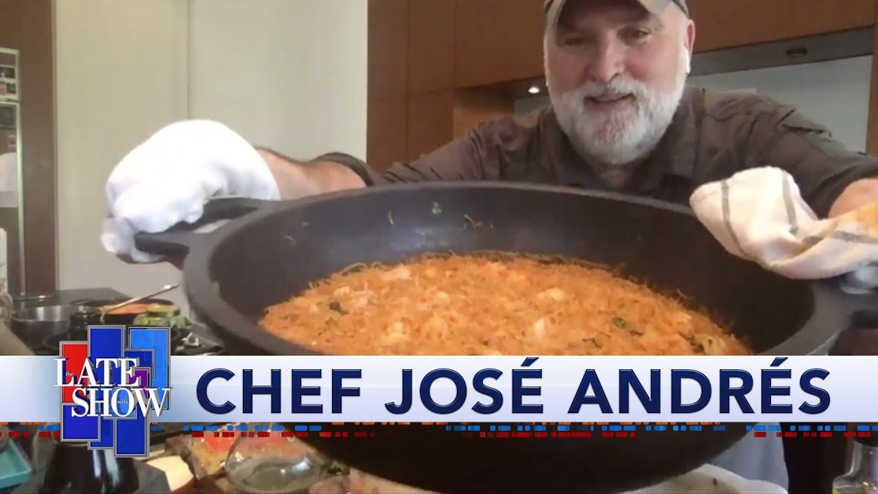 Chef Jose Andres And Stephen Colbert Are Cooking With Love (And Making ...