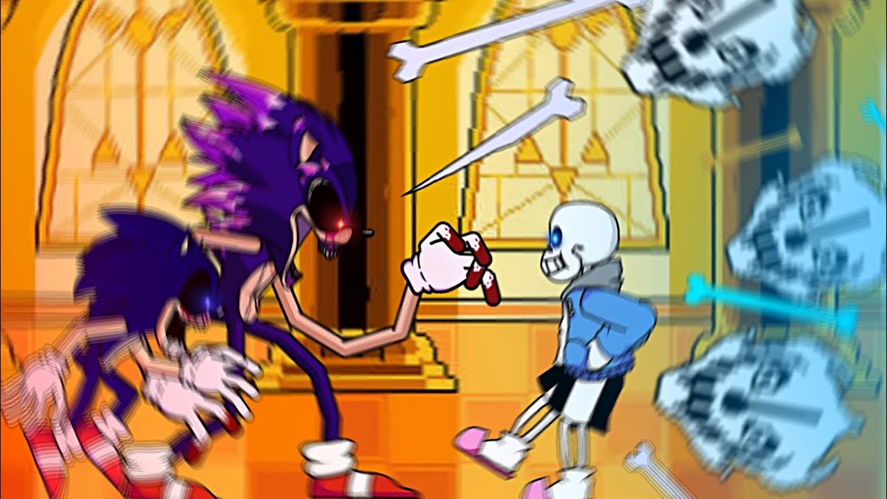 Sans (Undertale) Vs Sonic.exe DC2 ANIMATION PART 2! - YouTube